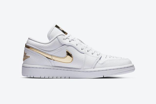 The Air Jordan 1 Low Glistens with Metallic Gold - Sneaker Freaker