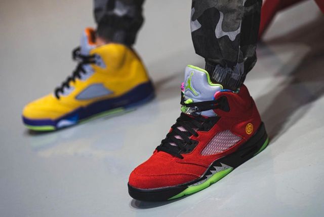 On-Foot Shots of the Air Jordan 5 ‘What The’ - Sneaker Freaker