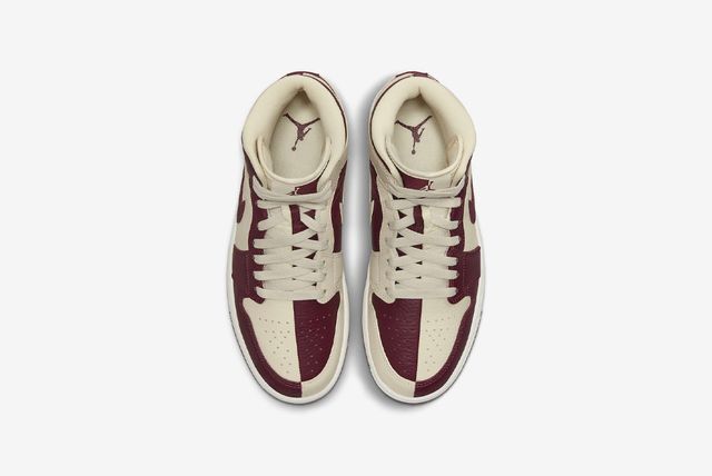 The Air Jordan 1 Mid Split ‘Beach Cherrywood’ Takes Two-Tone to the ...
