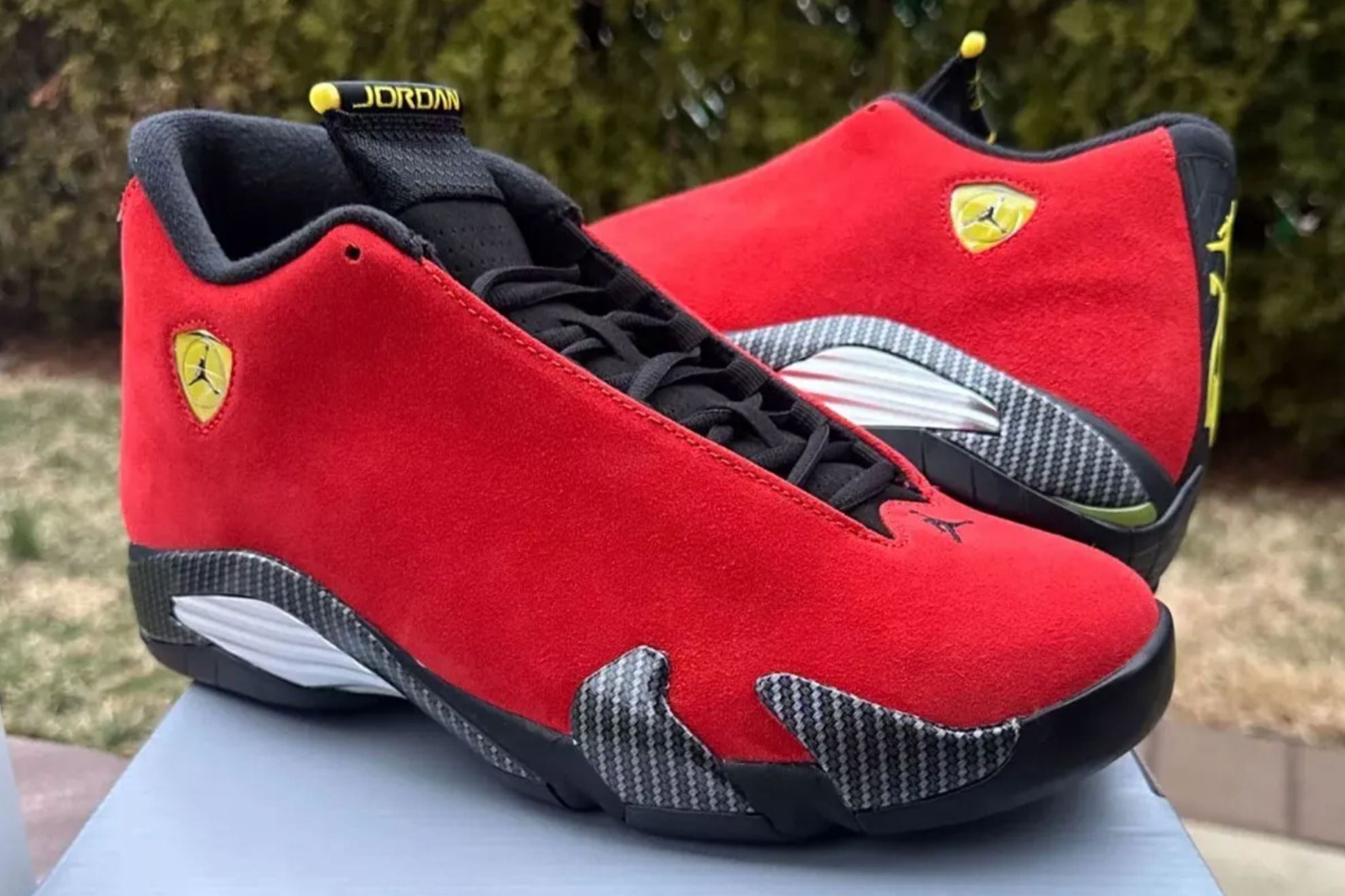 In-Hand Look: The Air Jordan 14 ‘Ferrari’ Gets IRL Pics - Releases