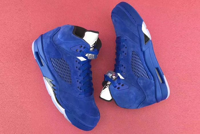 Air Jordan 5 (Blue Suede) - Sneaker Freaker