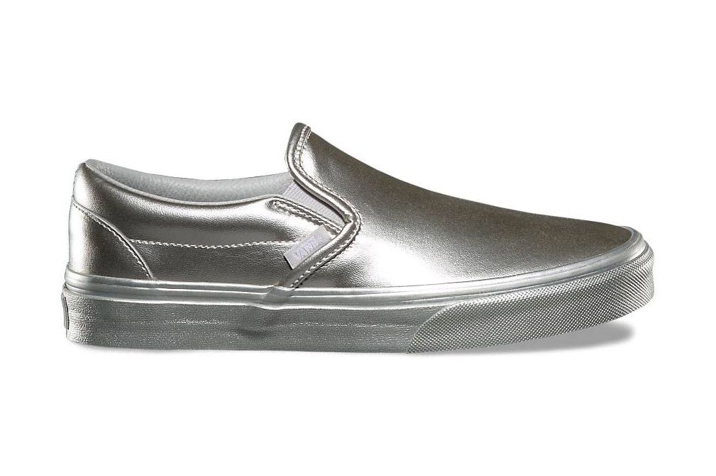 Vans Dress Up the Slip-On and Old Skool in Metallic Silver - Sneaker ...