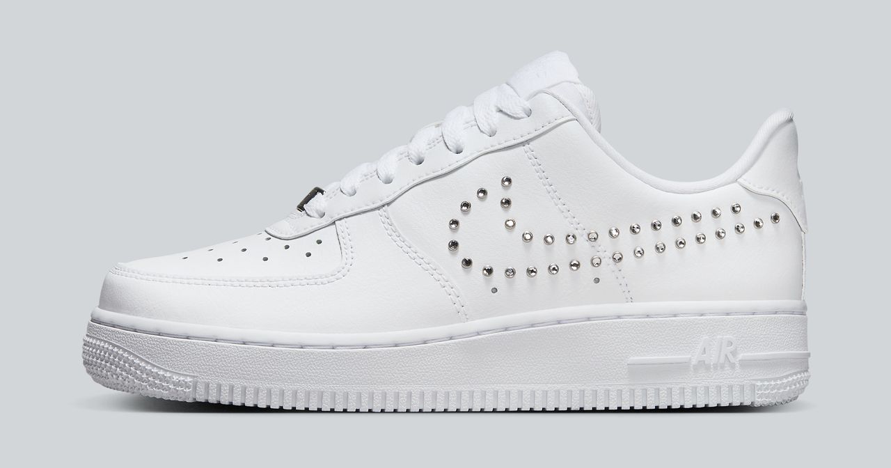 'Metallic Silver' Studs Grace the Air Force 1 - Sneaker Freaker