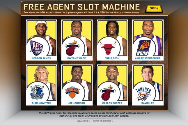 Espn's Free Agent Slot Machine - Industry News