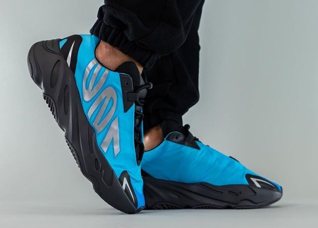 On-Foot: adidas Yeezy BOOST 700 MNVN ‘Bright Cyan’ - Sneaker Freaker