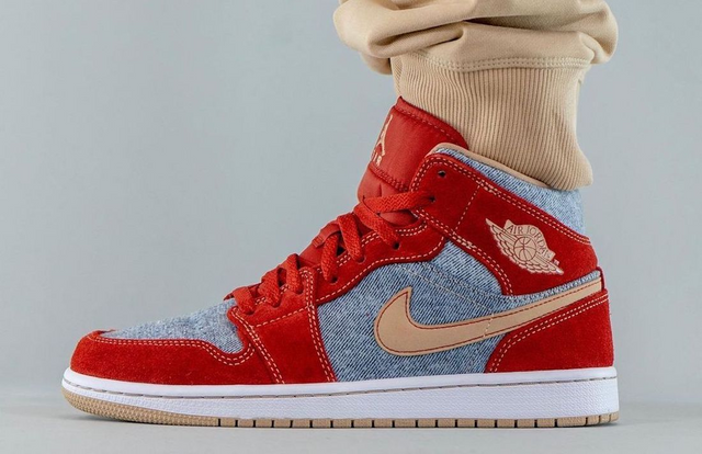 The Air Jordan 1 Mid ‘Denim’ References a Classic Jeans Colab - Sneaker ...