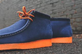 Mf Doom X Clarks Wallabee Boot (Navy) - Sneaker Freaker