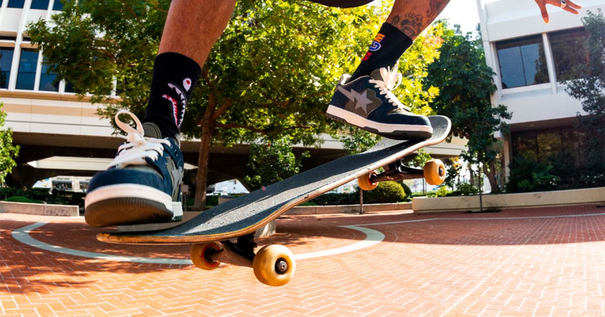 Release Details: BAPE SK8 STA Pink/Grey and Navy/Grey - Releases