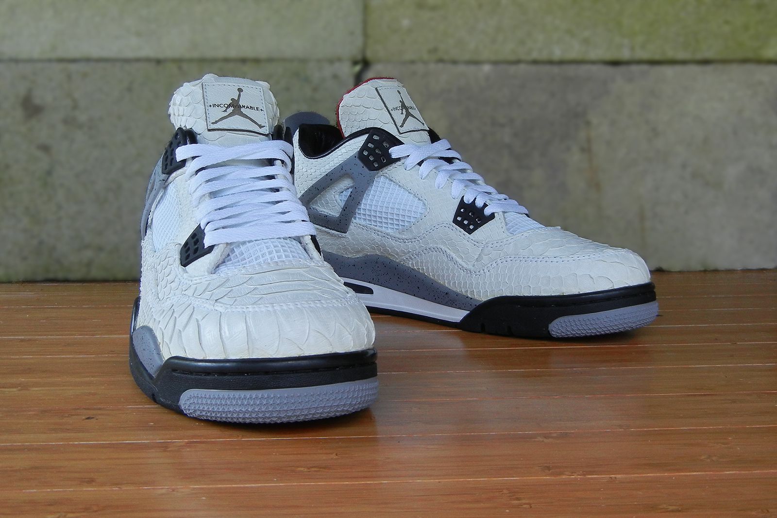 Jbf Customs Jordan 4 (White Python Cement) - Releases
