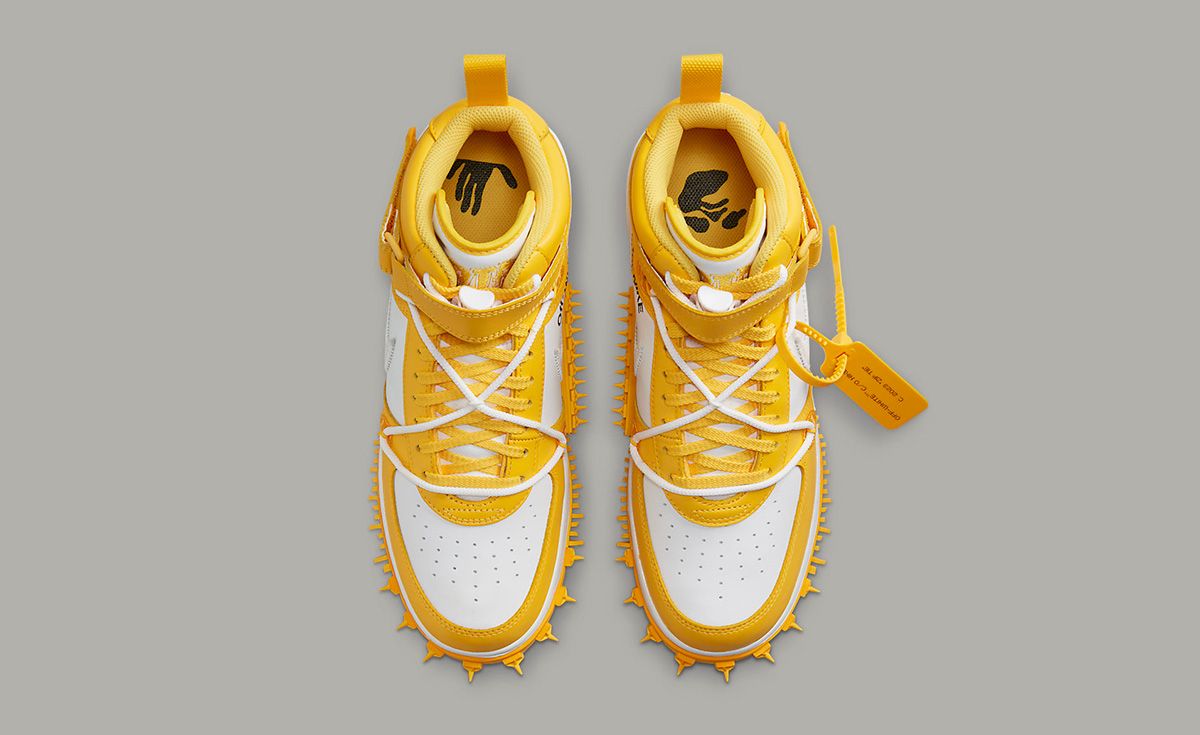 The Off-White x Nike Air Force 1 Mid 'Varsity Maize' Releases Soon ...