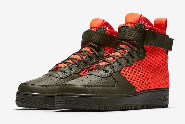 Nike's SF AF-1 Mid Goes Off-Duty In Crimson Mesh - Sneaker Freaker
