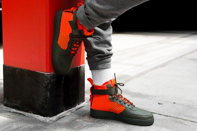Nike's SF AF-1 Mid Goes Off-Duty In Crimson Mesh - Sneaker Freaker
