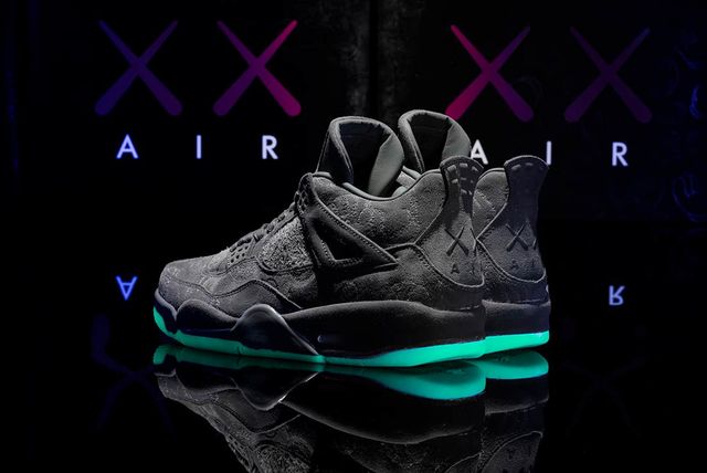 A Closer Look At The KAWS X Air Jordan 4 Glowing Sole - Sneaker Freaker