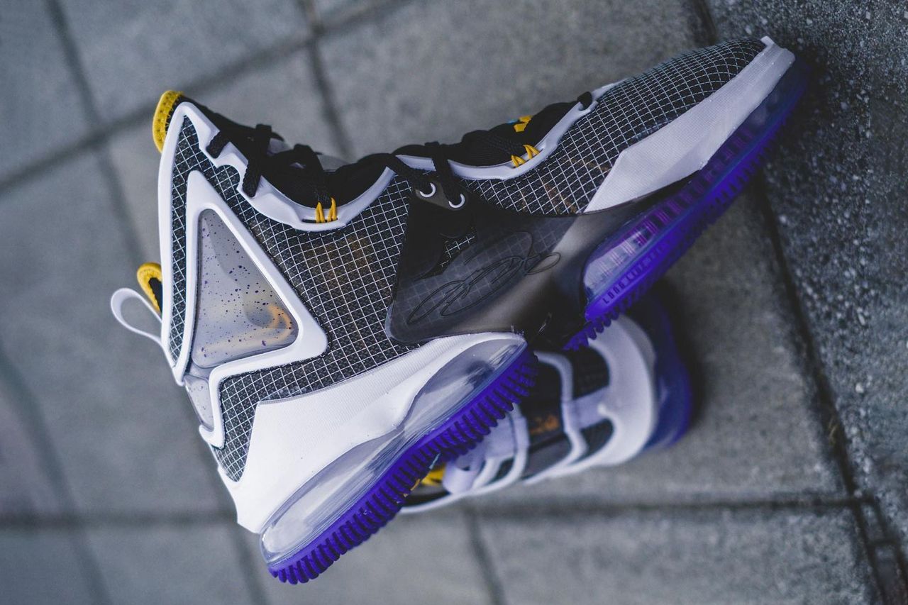 Laker Pride Is Front and Centre on the Nike LeBron 19 'Hardwood Classic ...