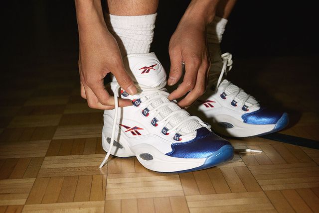 Reebok Retro the Question Mid ‘Blue Toe’ - Sneaker Freaker