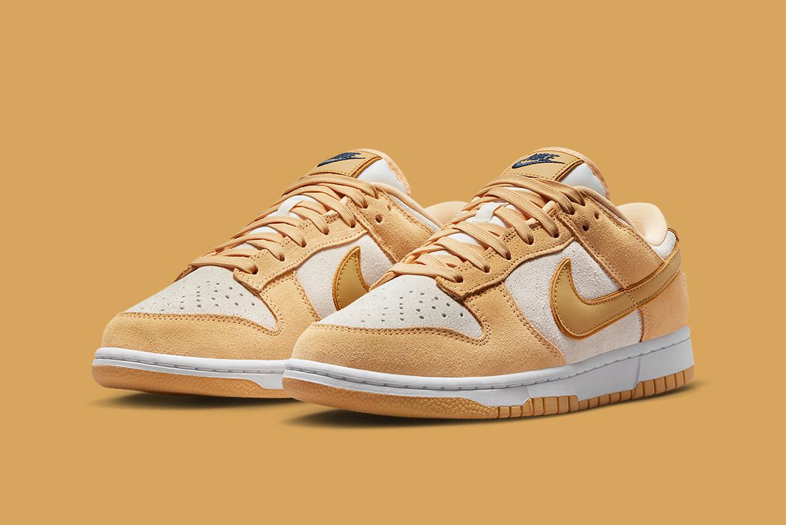 This Nike Dunk Low Has Been Adorned in ‘Gold Suede’ - Sneaker Freaker
