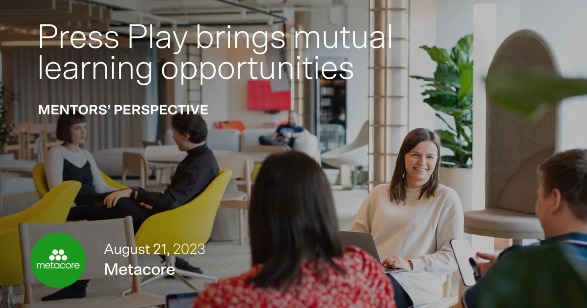 Press Play brings mutual learning opportunities – A mentors perspective ...
