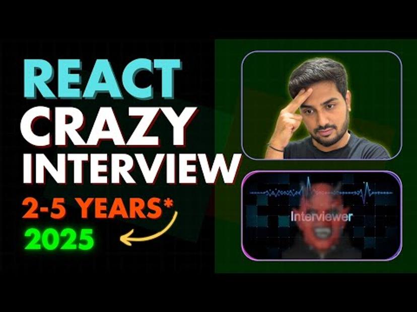 React Frontend Developer Interview for 2–5 Years | Real Questions + Answers | Mock Interview ...
