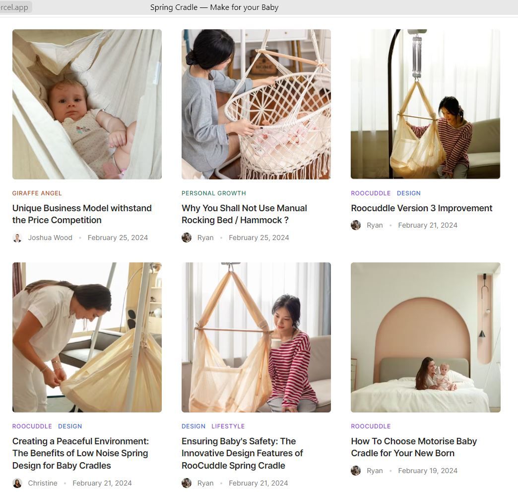 Spring Cradle — Made for your Baby