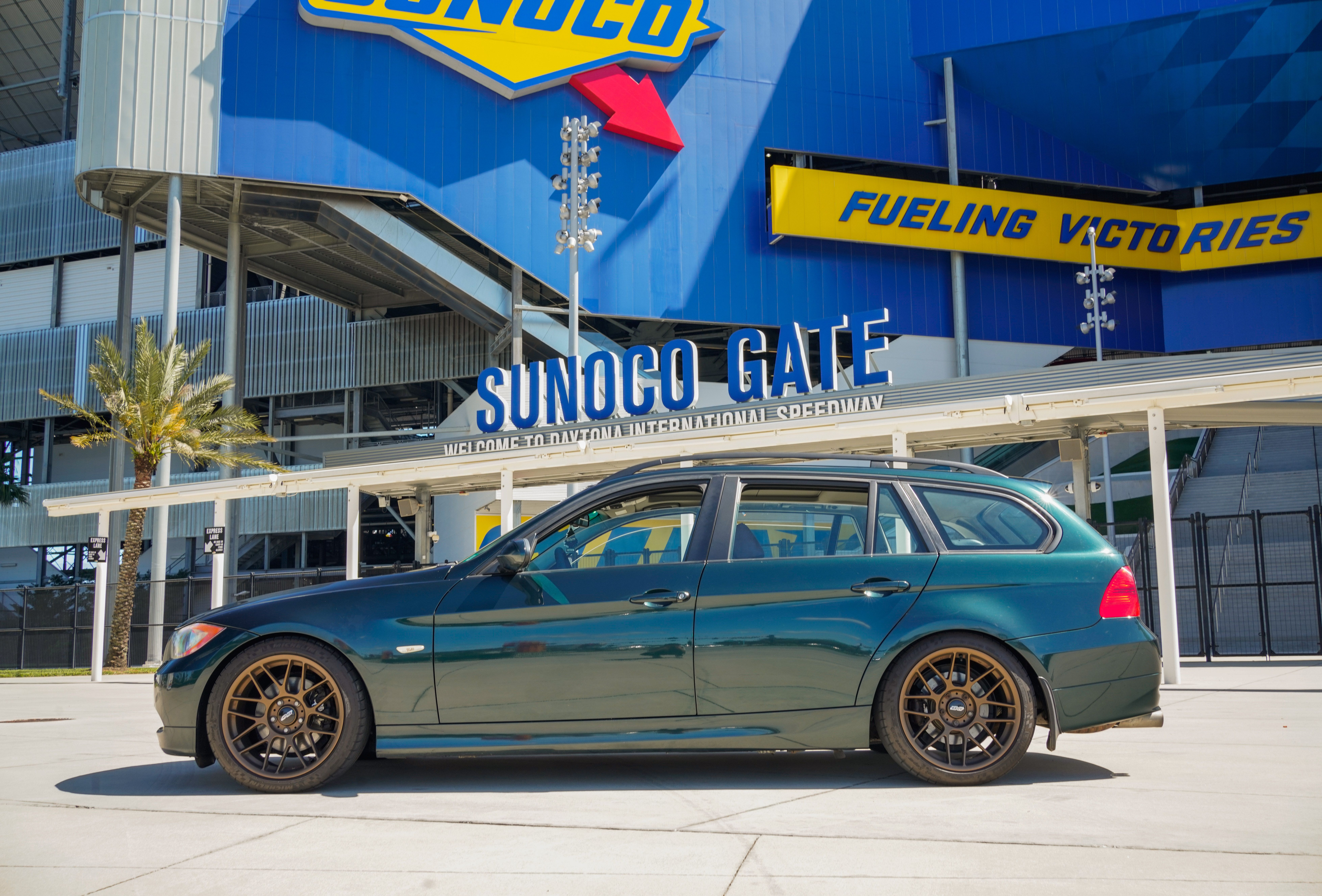 BMW E91 Wagon 3 Series with 18" ARC-8 Wheels in Satin Bronze