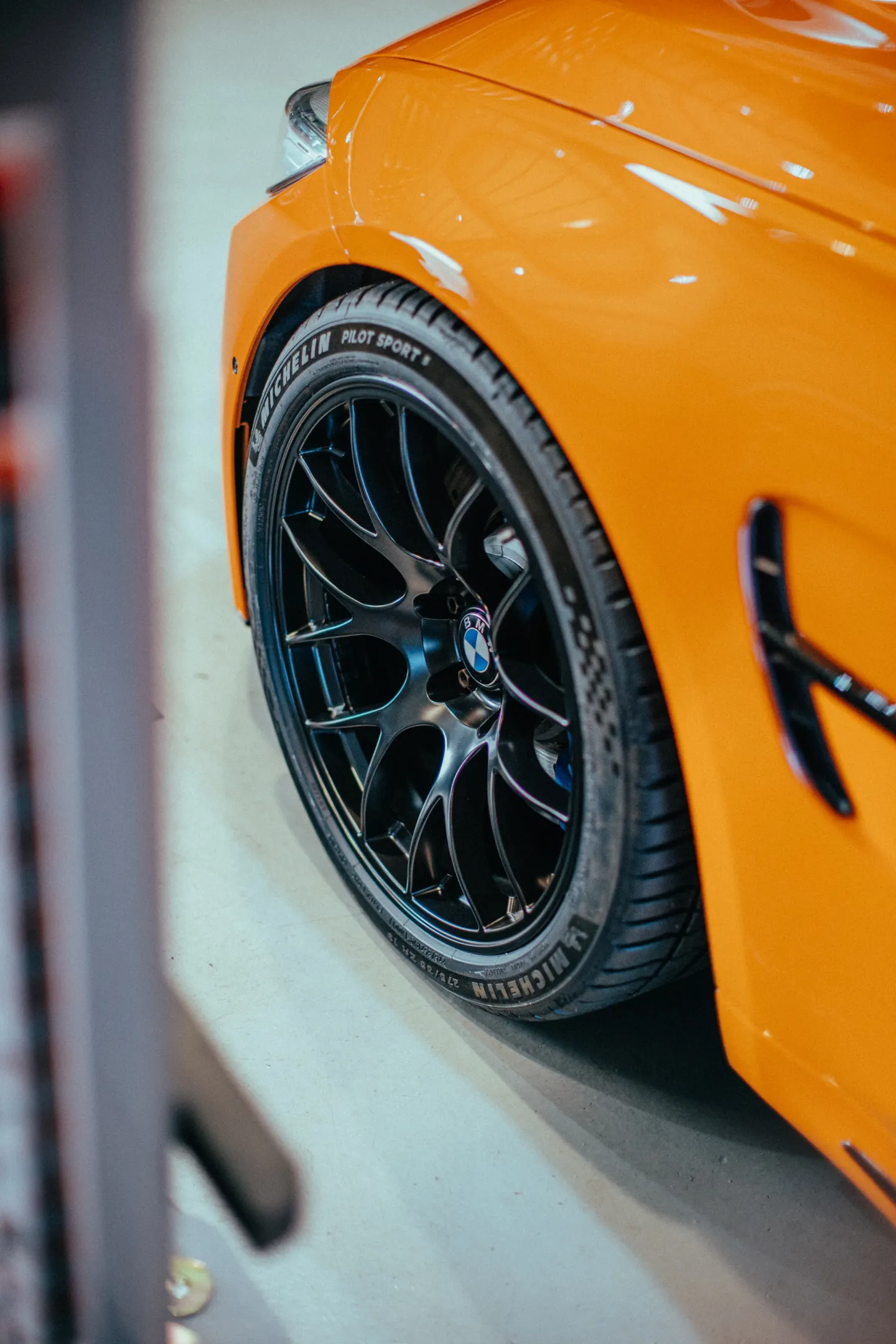 BMW F80 M3 with 18" EC-7 Wheels in Satin Black