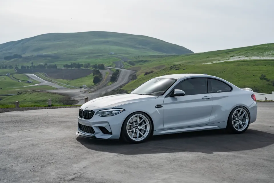 BMW F87 M2 with 19" VS-5RS Wheels in Brushed Clear