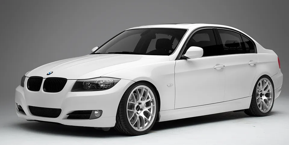 Photoshoot: 19″ EC-7 Wheels on Alpine White BMW E90 335D