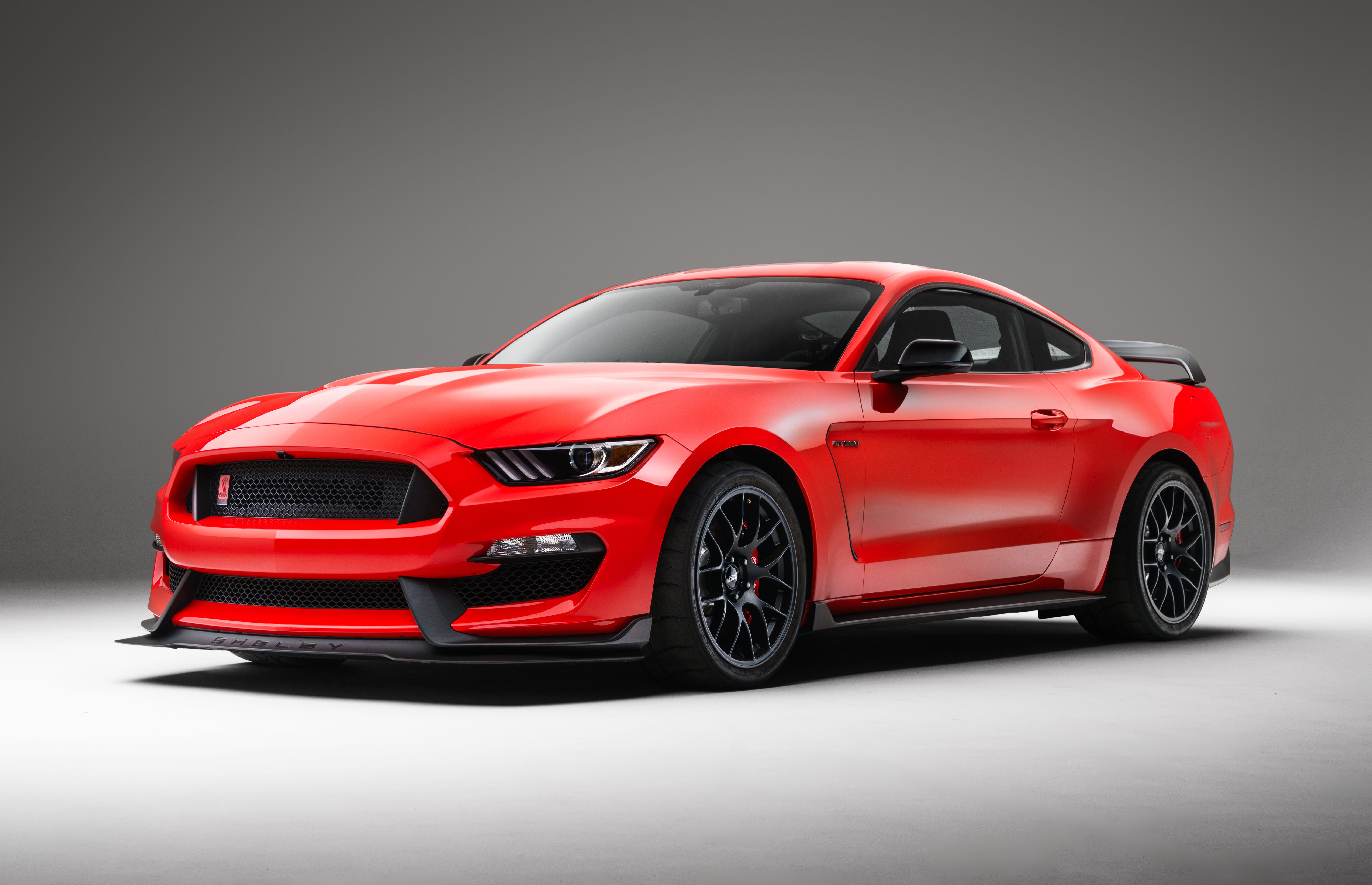 Ford S550 Mustang GT350R with 19" EC-7 in Satin Black on Ford S550 ...