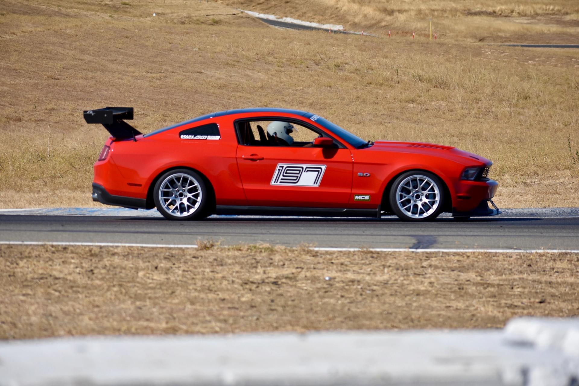 Ford S197 Mustang GT with 18" EC-7 in Race Silver on Ford S197 - Apex Album