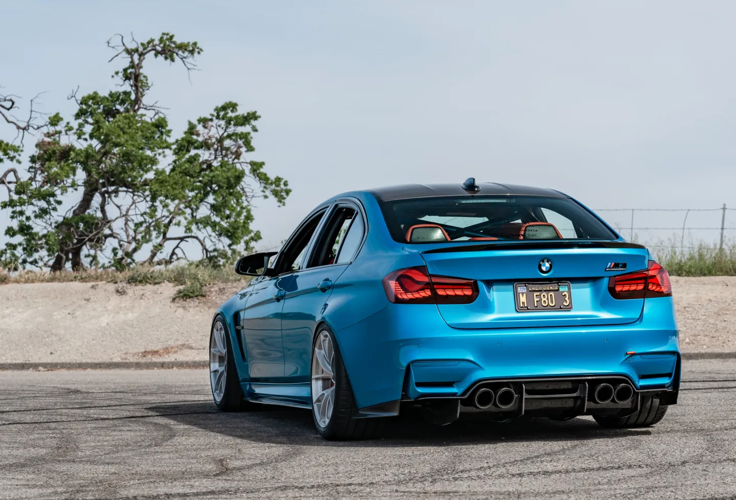 BMW F80 M3 with 19" VS-5RS Wheels in Brushed Clear