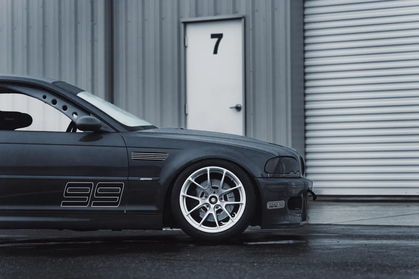 BMW E46 M3 with 18" VS-5RE Wheels in Race Silver