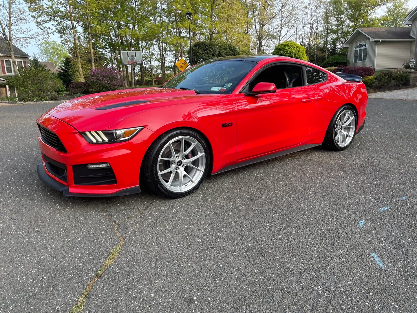 Ford S550 Mustang GT with 19" VS-5RS Wheels in Brushed Clear