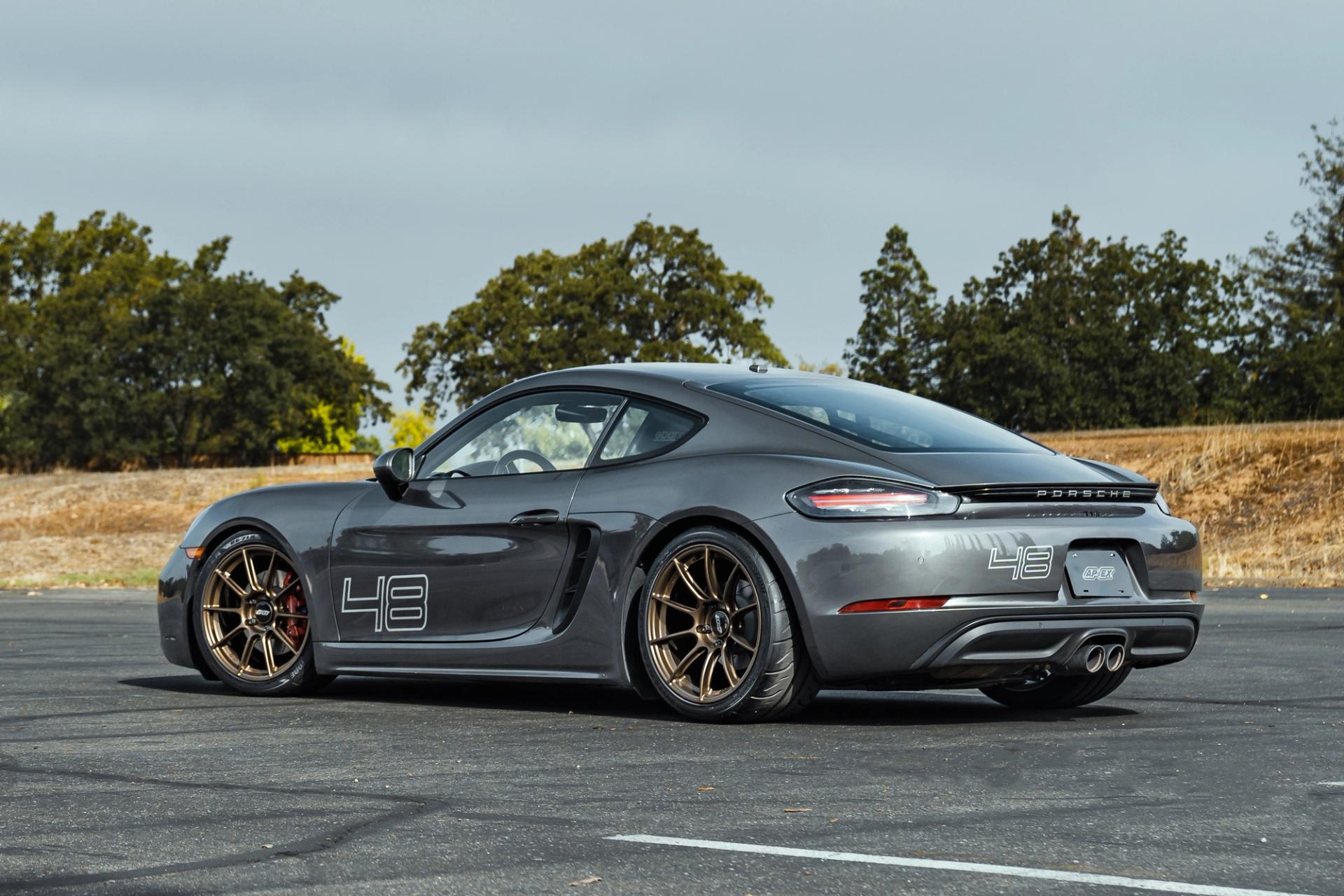 Porsche 718 Cayman S with 19" SM-10RS Wheels in Satin Bronze