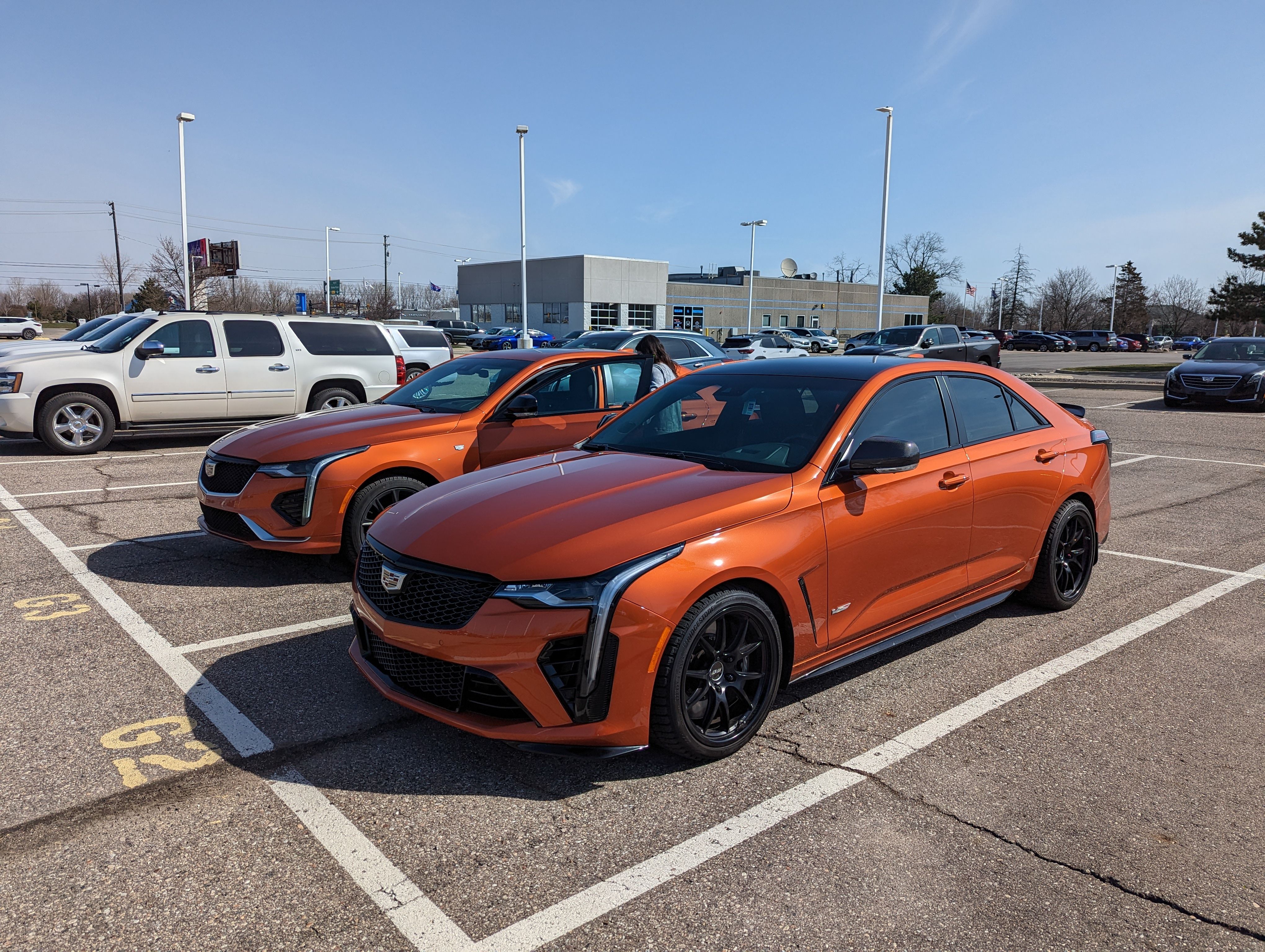 Cadillac CT4-V Blackwing with 18" FL-5 Wheels in Satin Black