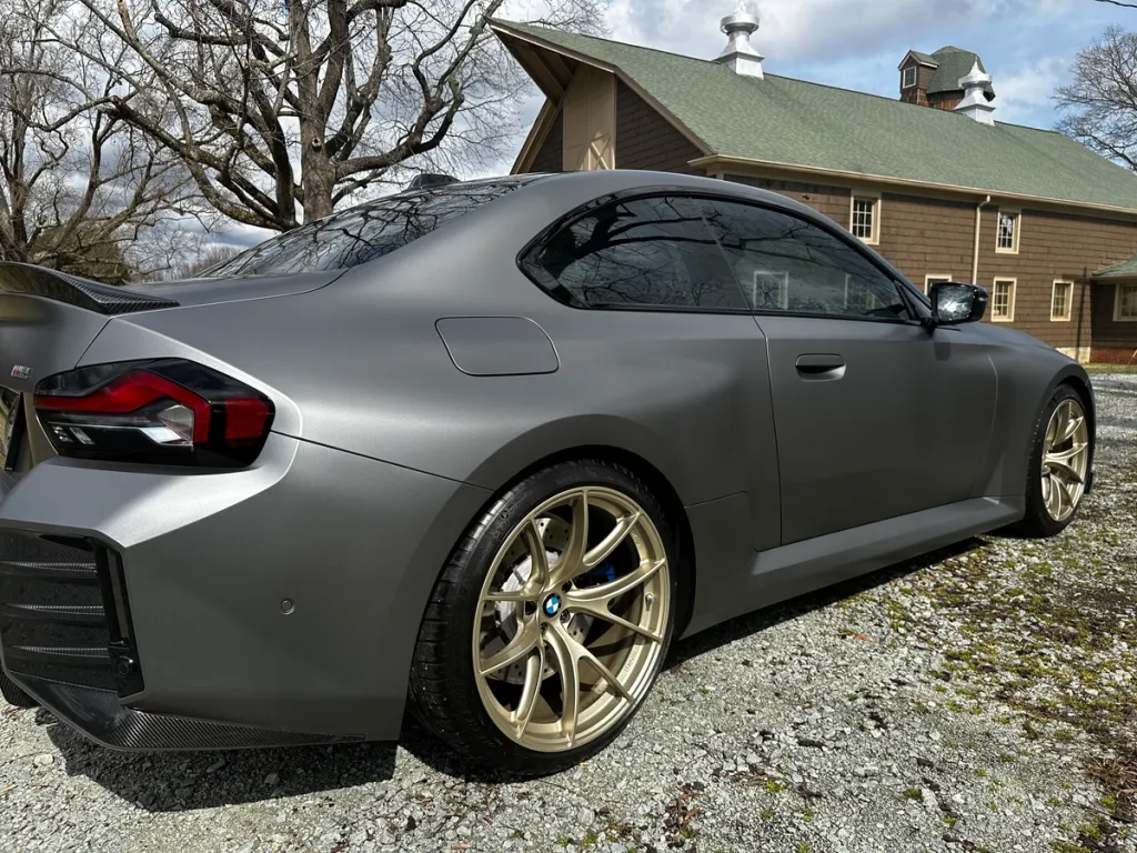 BMW G87 M2 with 19"/20" VS-5RS Wheels in Motorsport Gold