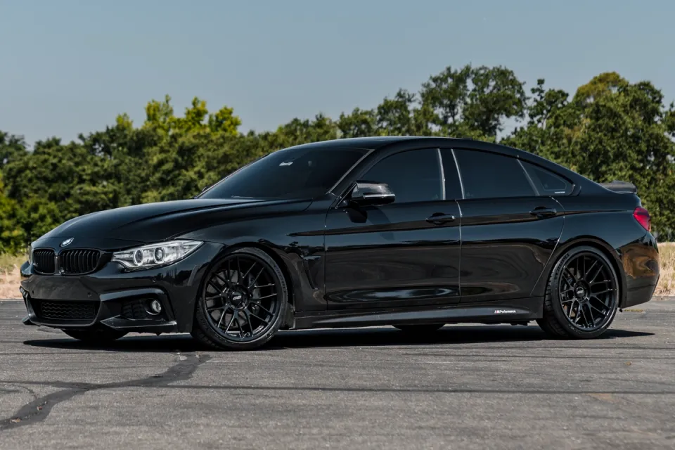 BMW F36 Gran Coupe 4 Series with 19" ARC-8RT Wheels in Satin Black