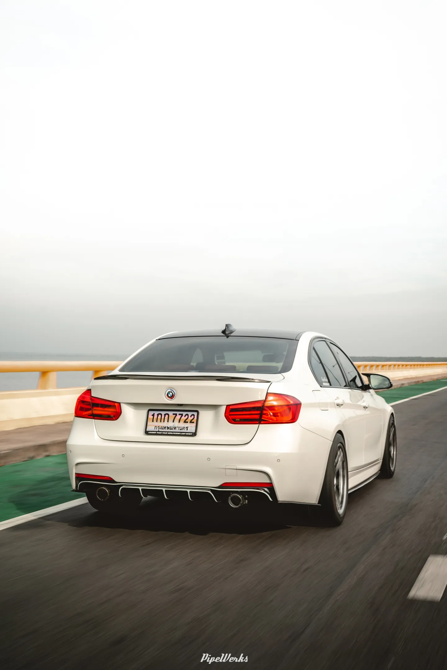 BMW F30 Sedan 3 Series with 18" ARC-8 Wheels in Hyper Black