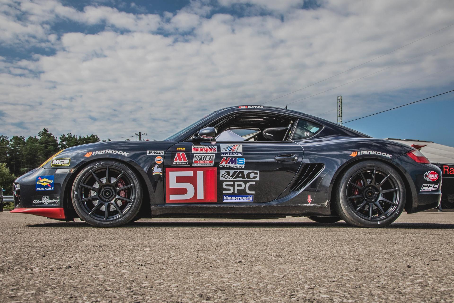 Porsche 987 Spec Cayman (SPC) with 18" SM-10 in Satin Black on Porsche ...
