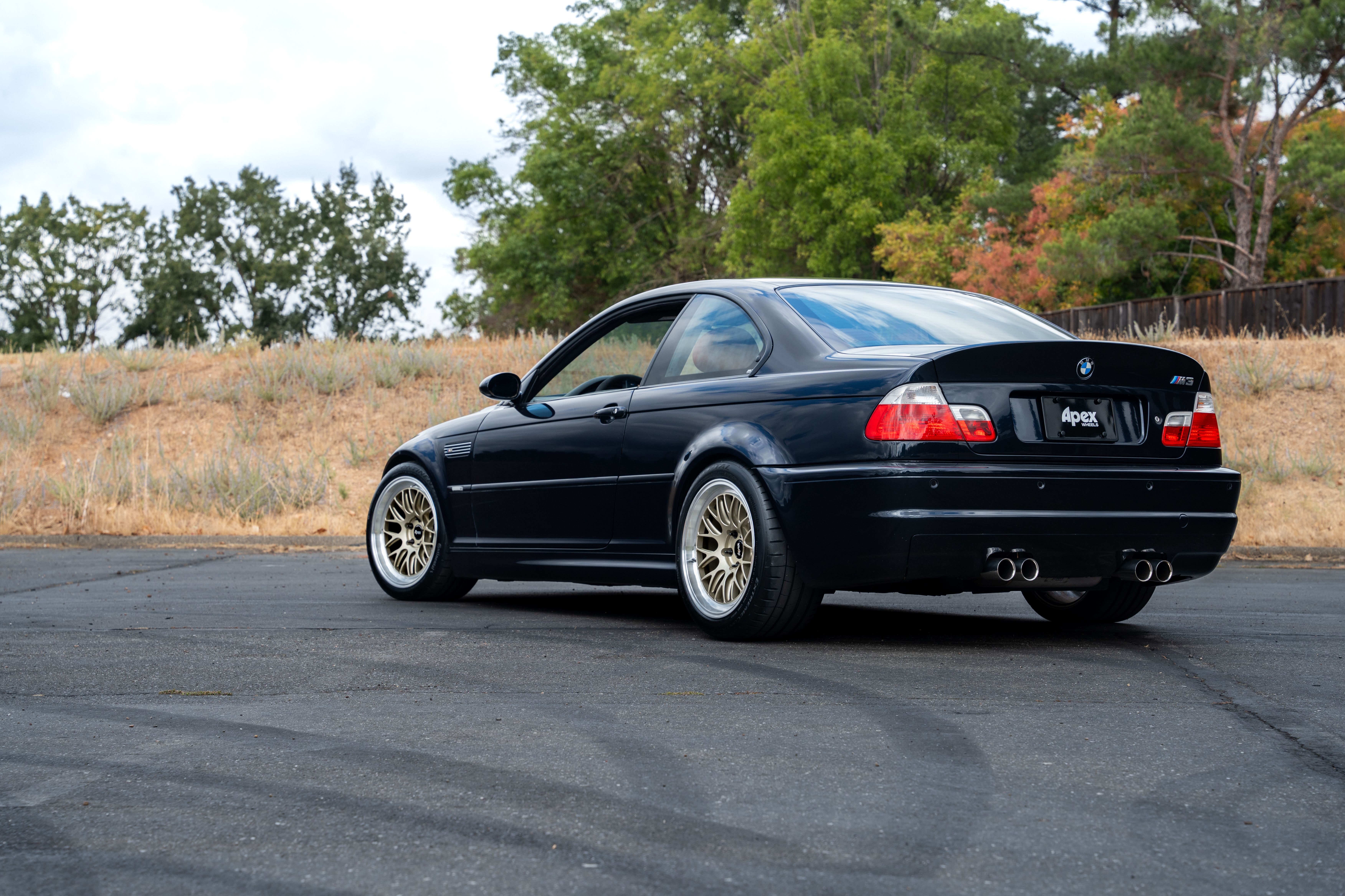 BMW E46 M3 with 18" ML-10RT Wheels in Machined Lip Gloss Motorsport Gold