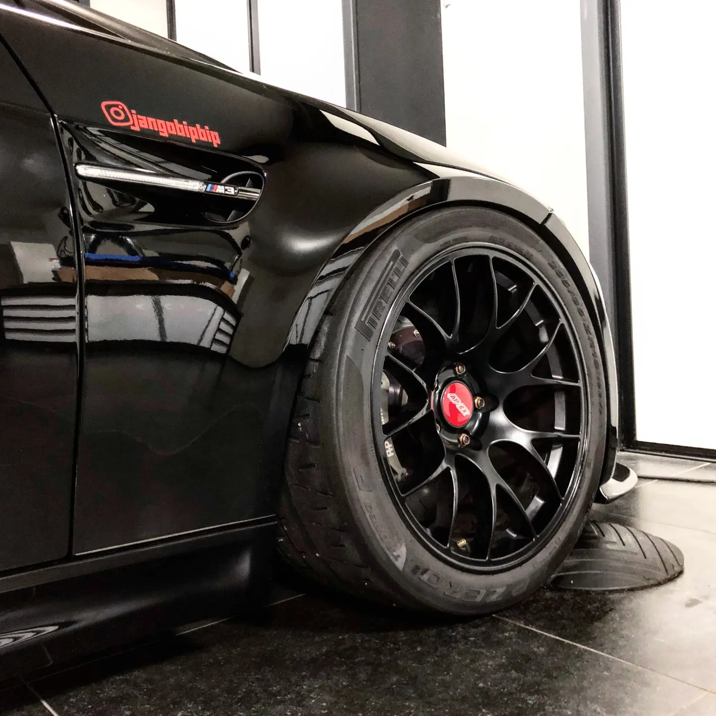 BMW E92 Coupe M3 with 18" EC-7 Wheels in Satin Black