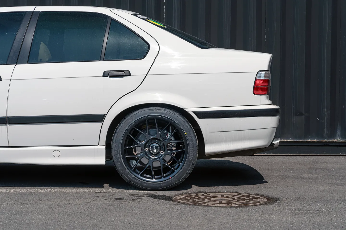 BMW E36 3 Series with 17" ARC-8 Wheels in Satin Black