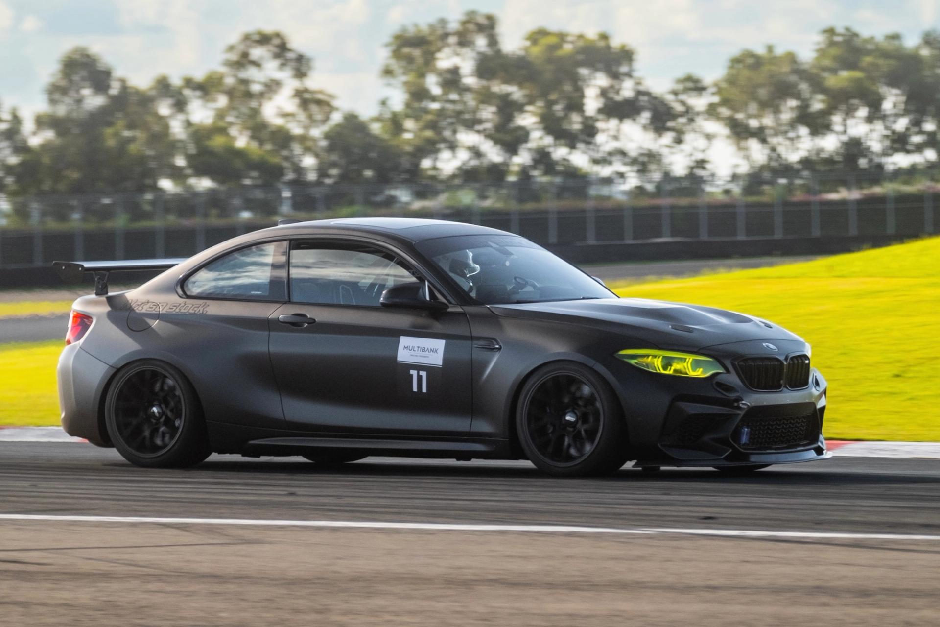 BMW F87 M2 with 18" EC-7 Wheels in Satin Black
