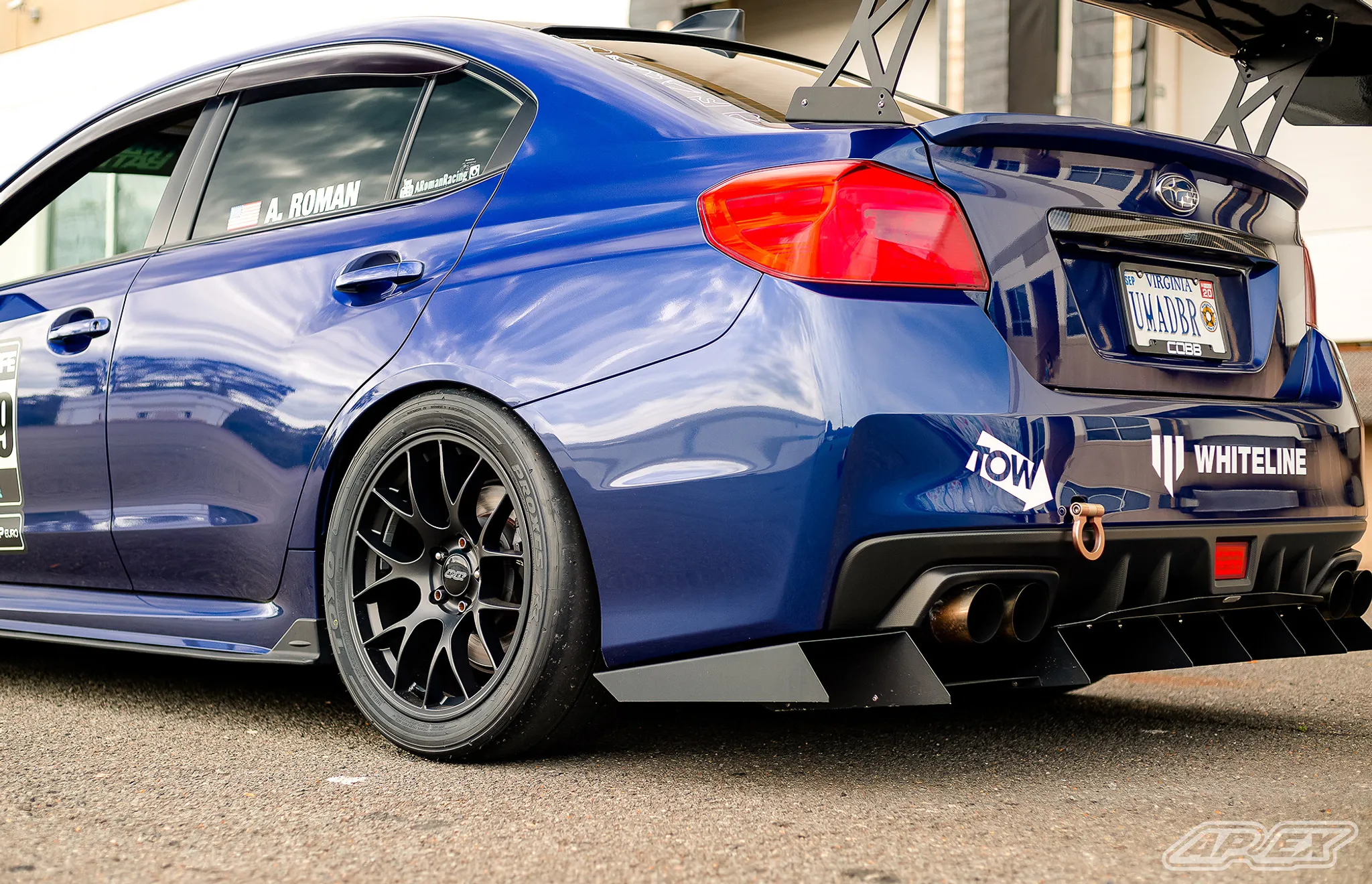 Subaru VA WRX STI with 18" EC-7 Wheels in Satin Black
