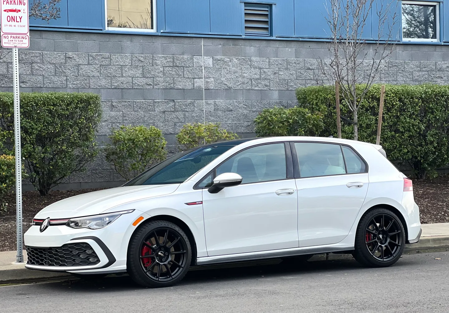 VW MK8 GTI with 18" SM-10 Wheels in Satin Black