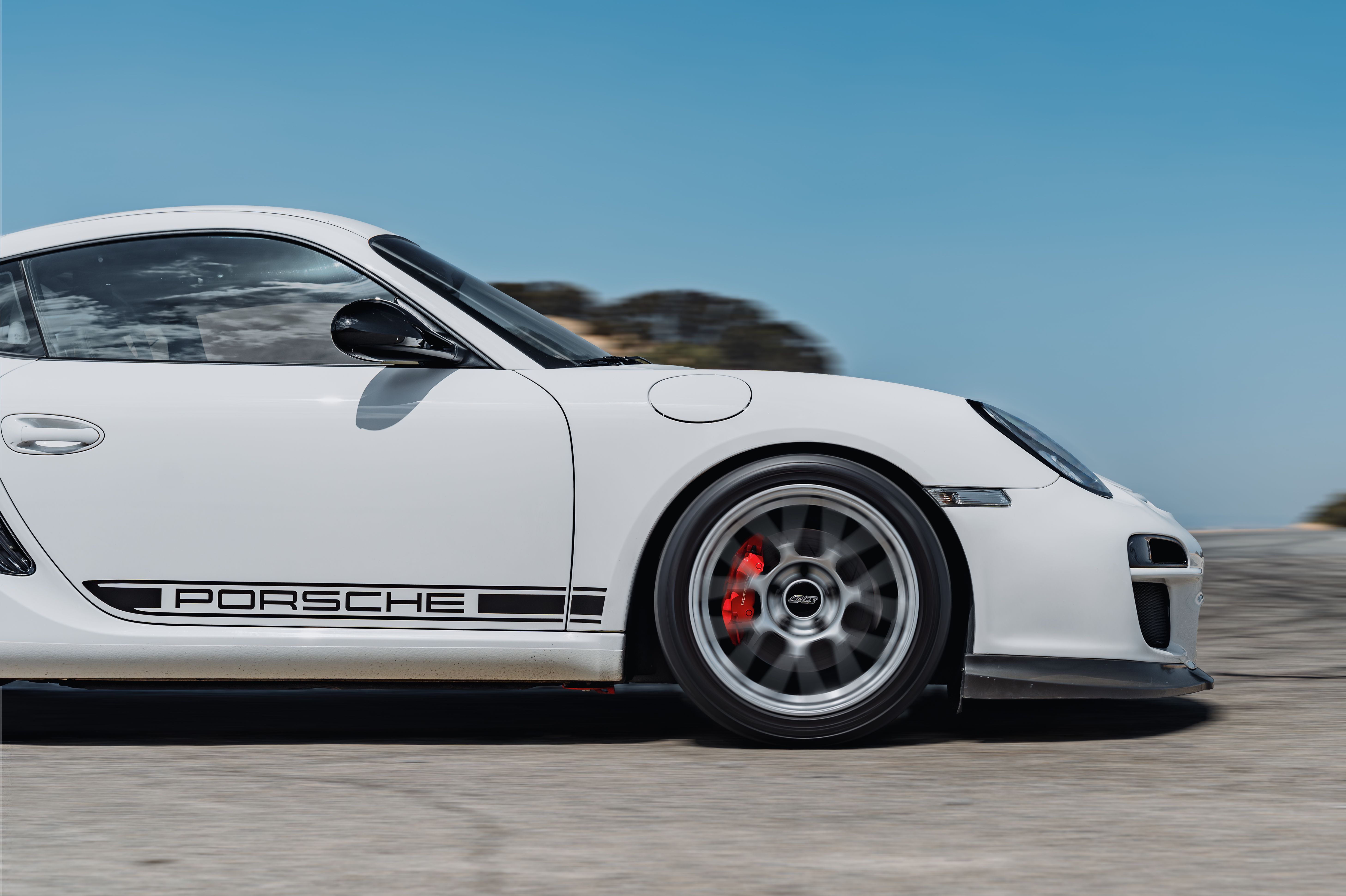 Porsche 987 Cayman R with 18" EC-7RS Wheels in Race Silver