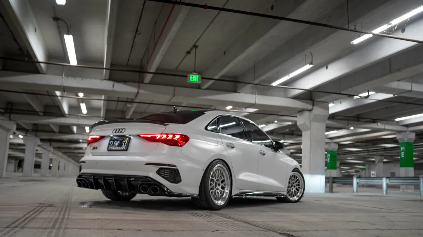 Audi 8Y S3 with 18" ML-10RT Wheels in Machined Lip Brushed Clear