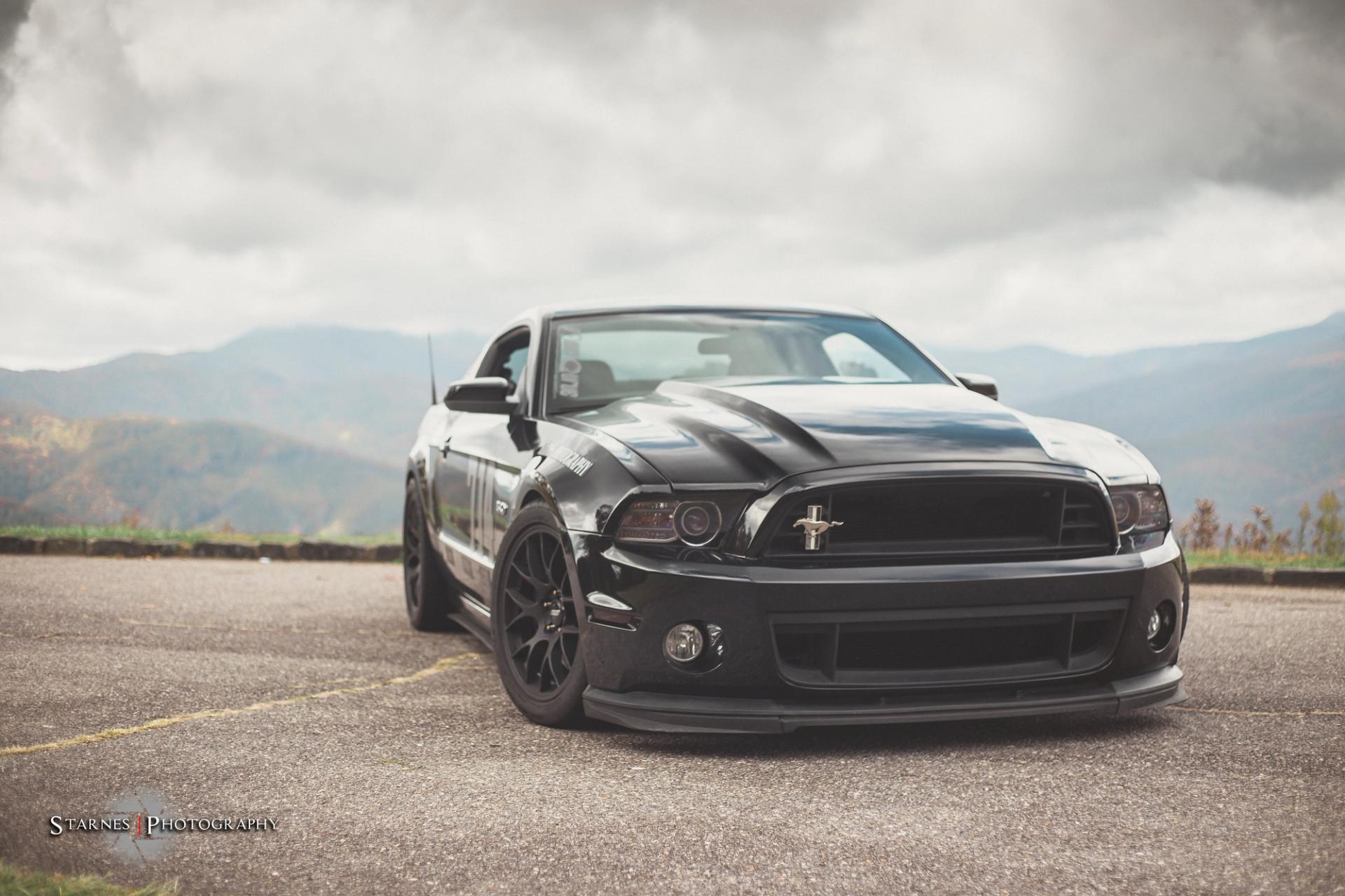 Ford S197 Mustang GT with 18" EC-7 Wheels in Satin Black