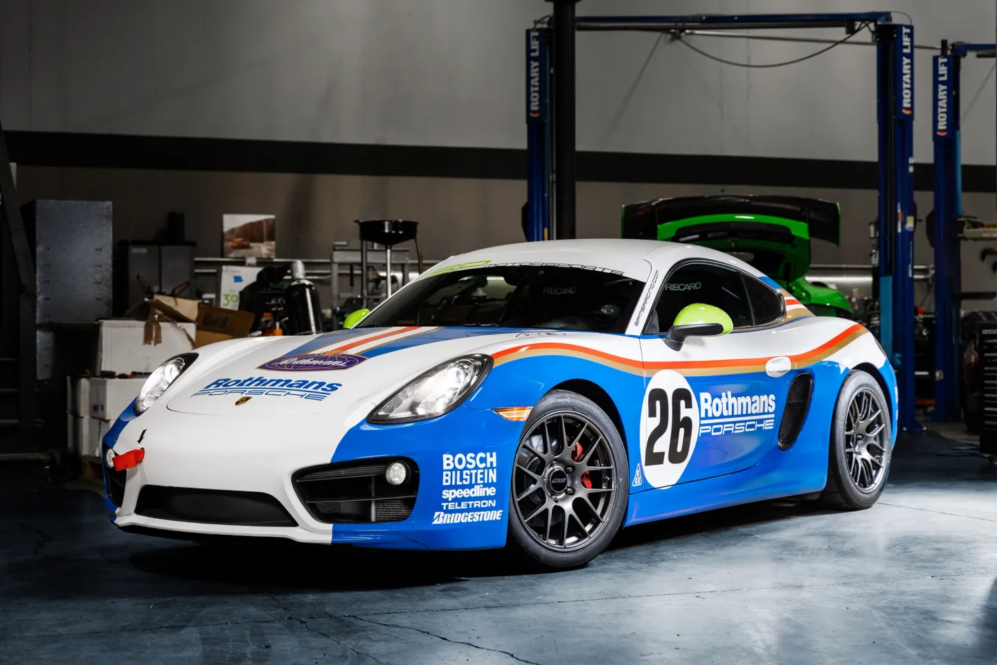 SP Motorsports 981 Cayman S Race Car On 18” EC-7R Forged Wheels