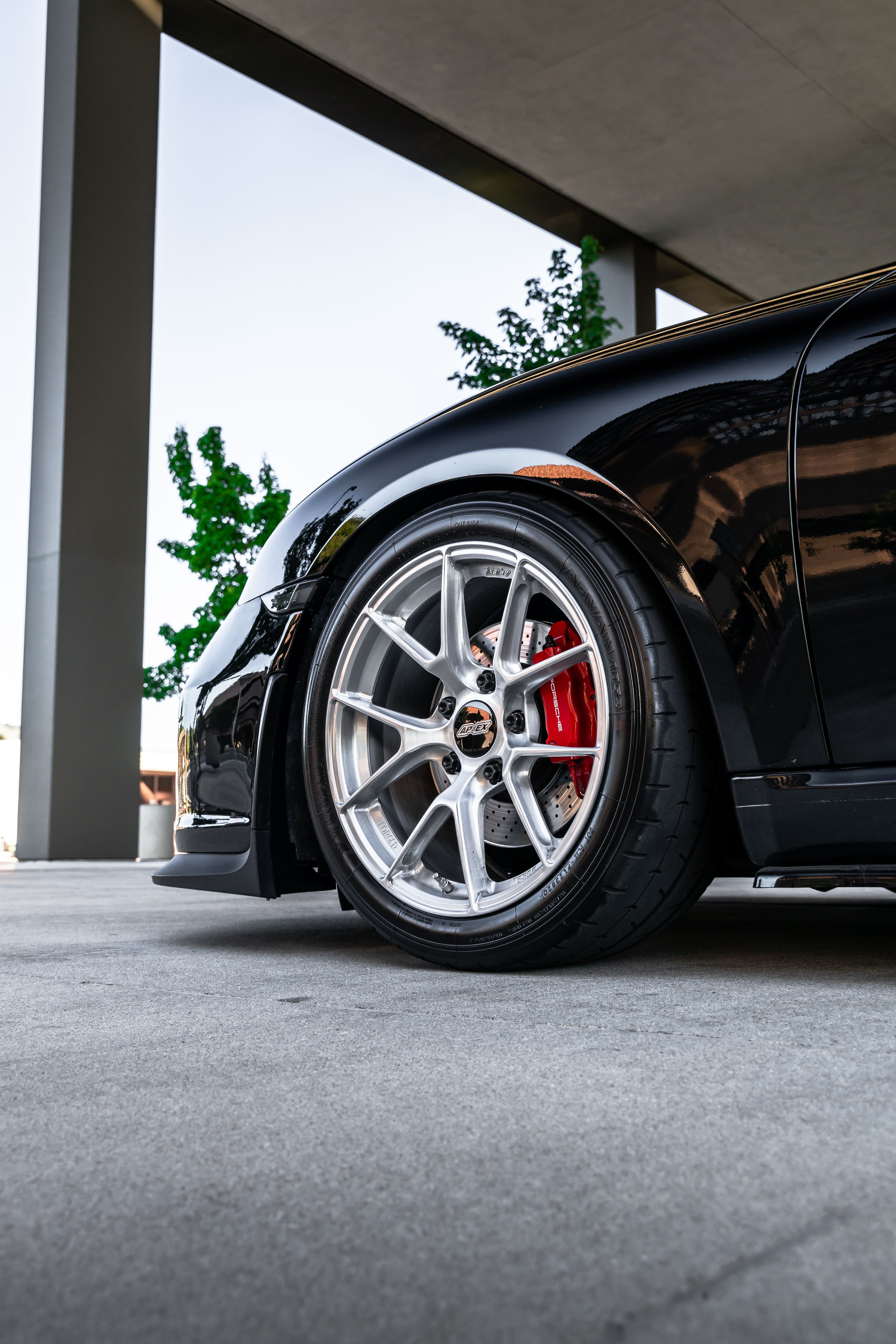 Porsche 987 Cayman S with 18" VS-5RS Wheels in Brushed Clear