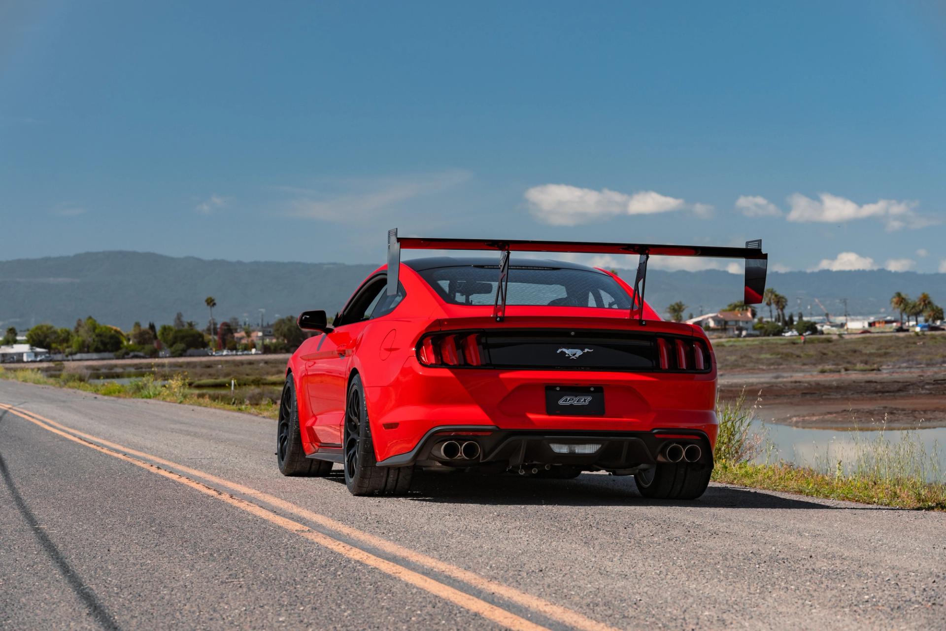 Ford S550 Mustang GT with 19" EC-7 in Satin Black on Ford S550 - Apex Album